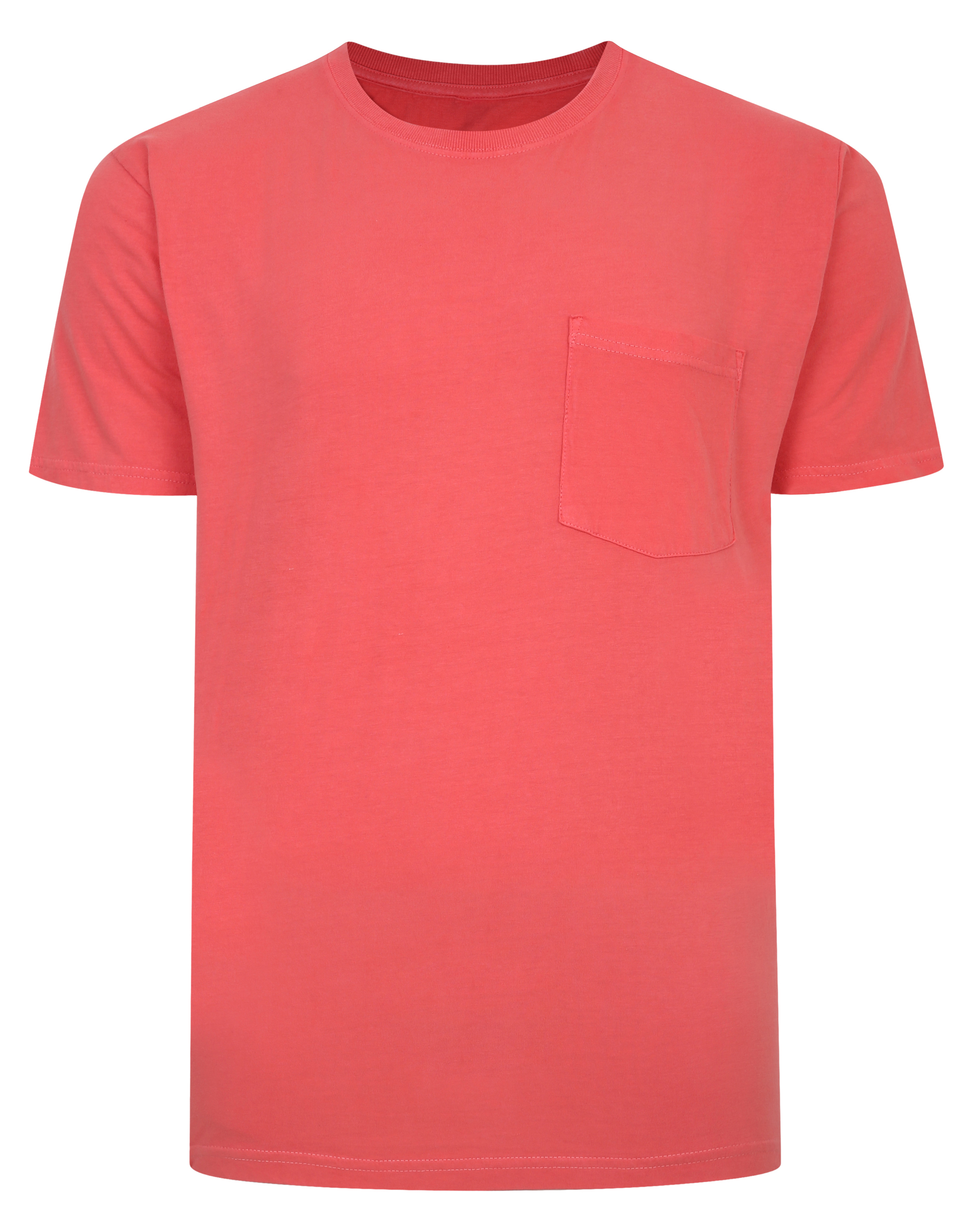 Bigdude Garment Dye Relaxed T-Shirt Washed Red | BigDude